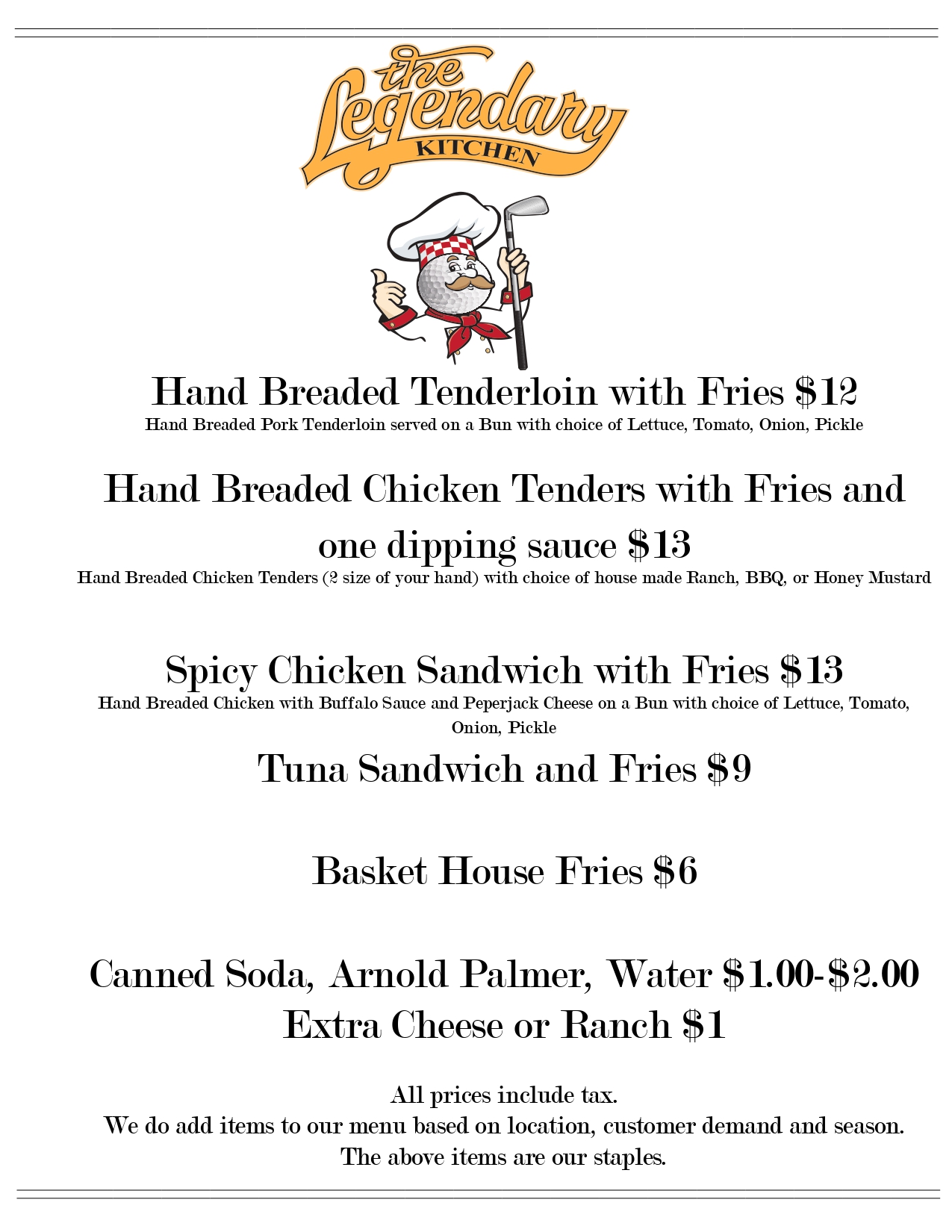 The Legendary Kitchen Food Truck - The Legends Golf Club